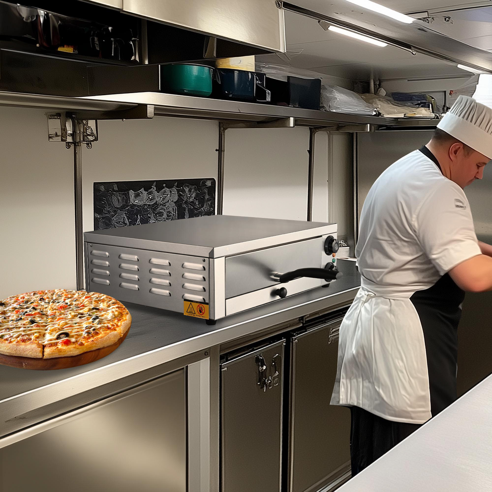 WeChef Countertop Pizza Oven Electric Pizza Maker 1700W for 16" Pizza ...
